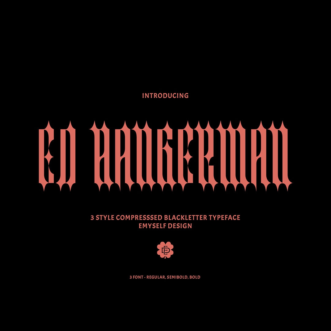 ED Hangerman - Blackletter Font - Emyself Design - All rights reserved.